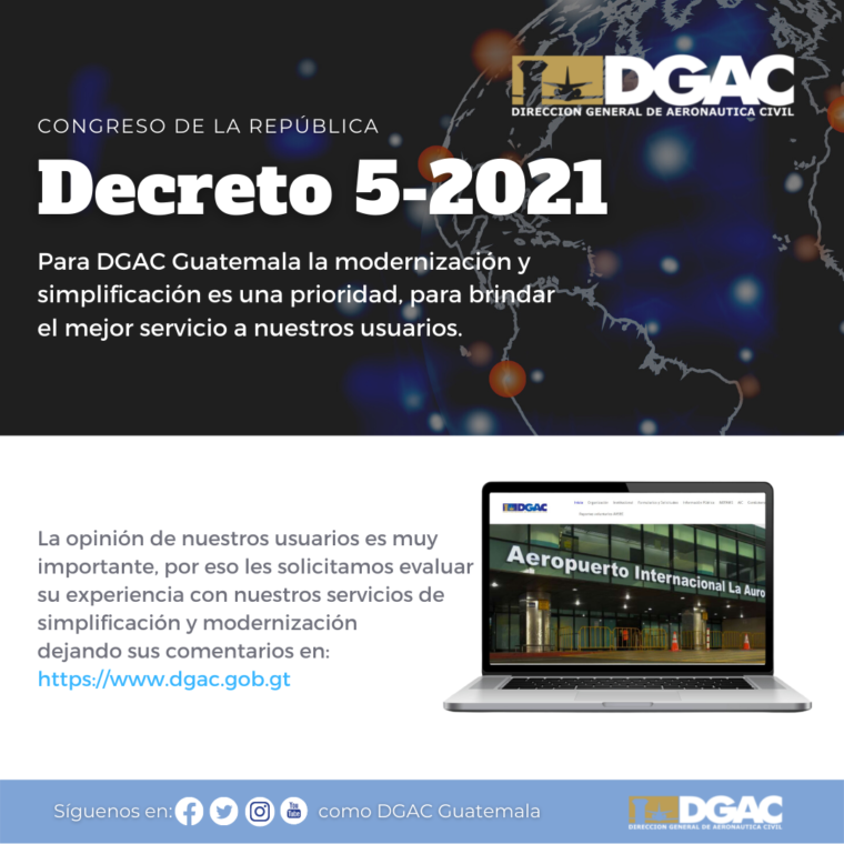 Dirección General de Aeronáutica Civil – DGAC GT